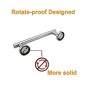 Nolimas 9 Inch Silver Bath Hand Towel Bar SUS 304 Stainless Steel Towel Rod Rack Holder Round Wall Mounted Suit for Kitchen,Bathroom,Living Room&Toilet,Anti Rust Brushed Nickel