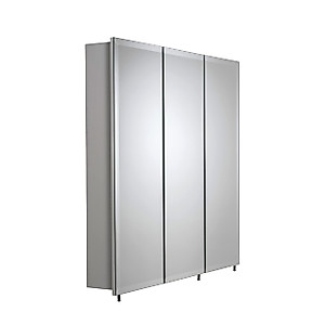 Croydex Heacham 30-Inch x 30-Inch Triple Door Tri-View Cabinet with Hang 'N' Lock Fitting System