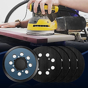 3 Packs 5 inch 8 Hole Hook and Loop Sander Pad Replacement Parts for DeWalt DWE64233 & N329079 Compatible with DWE6423/6423K, DWE6421/6421K, DWE6421-B2, DWE6421-B3, DWE6421-BR, DCW210B Orbital Sander