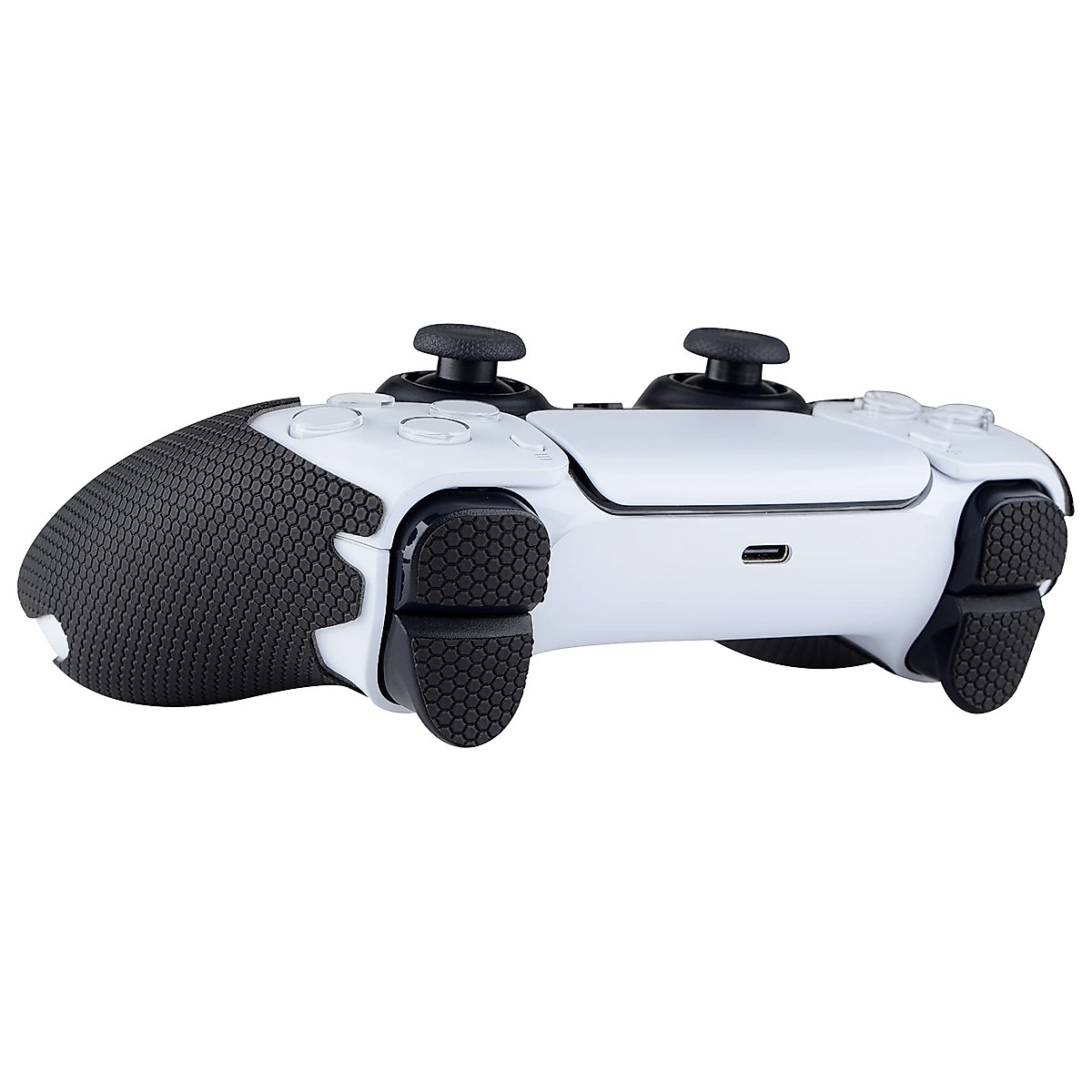 eXtremeRate PlayVital Anti-Skid Sweat-Absorbent Controller Grip for ps5, Professional Textured Soft Rubber Pads Handle Grips for ps5 Controller with Shoulder Button Trigger Stickers - Mecha Edition