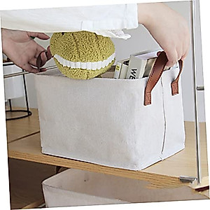 ANDRESLAD Storage Basket Toys for Desktop Basket Toy Organizer Sundries Holder Toy for Home Fabric Storage Bin Storage Bins Cloth Storage Bin White Pe Waterproof Layer