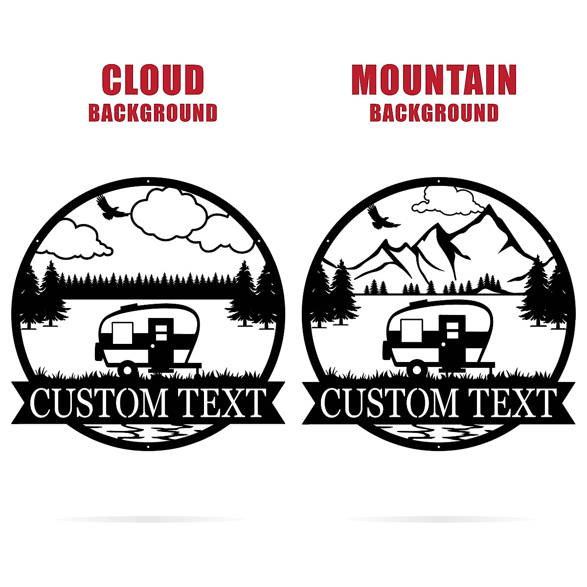 Personalized Retro Camper Outdoor Metal Sign | Camper Decor | Camping Gift | Happy Campers Sign | Custom Camping Name Wall Art | Airstream