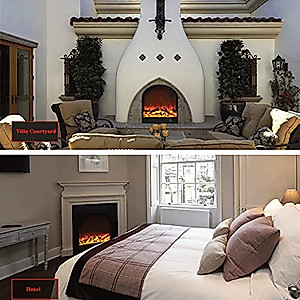 Electric Fireplace Stoves Electrical Fireplaces-Wall Mounted Arch Household Electric Fireplace Heater,Embedded Fireplace Core With Emulation Fire,recessed Mounting Heaters For Showroom Decoration