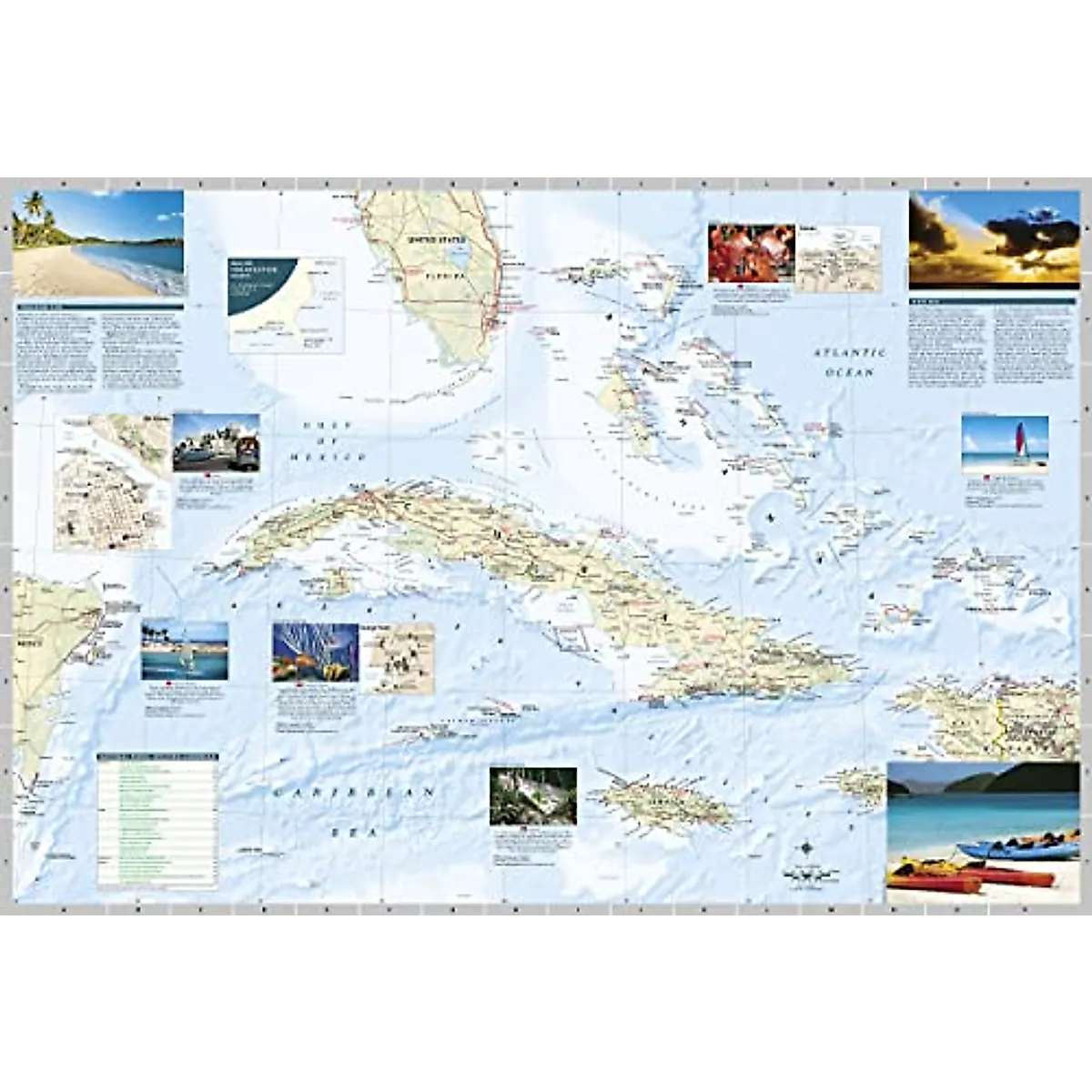 Caribbean Map (National Geographic Destination Map)