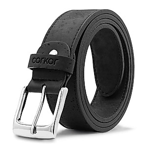 Corkor Men's Cork Belt 35mm Wide Vegan Product Brown Color XXL Size