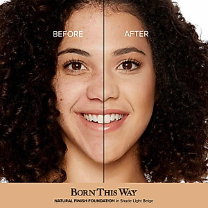 Too Faced Born This Way Natural Finish Longwear Liquid Foundation | Medium-To-Full Coverage | Hydrating + Oil Free, 1 Fl Oz, Light Beig