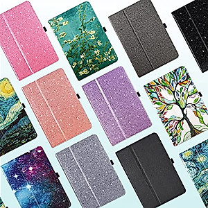 DMLuna Case for Onn 10.1 Tablet Pro (Model:100003562) ONLY (NOT FIT ONN 10.1 Tablet Model: 100011886 / ONA19TB003), Folio PU Leather Stand Case with Hand Strap Card Holder, Glitter Rose Gold