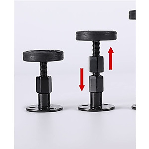OUKEYI 2 Pieces of Adjustable Threaded Bed Frame Anti-Shake Tool,Headboard Stoppers，Bed stoppers ，Wall Bed headboard Anti-Shake Fixer for Beds Cabinets Sofas, 30-68mm (Black)