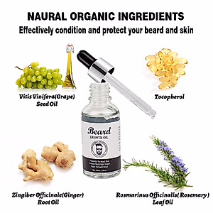 DISAAR Beauty Beard Growth Oil Daily Support Formula Moisturizing Roots Repair Damaged Hair 30ml / 1fl.oz