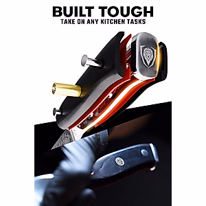 Dalstrong Kiritsuke Chef Knife - 8.5 inch - Shogun Series Elite - Damascus - Japanese AUS-10V Super Steel Kitchen Knife - Premium Black G10 Handle - Razor Sharp Knife - Chef's Knife - w/Sheath