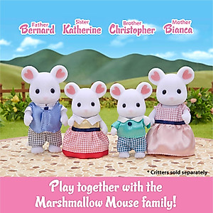 Calico Critters Marshmallow Mouse Triplets - Adorable Set of 3 Baby Mice with Removable Clothing and Accessories