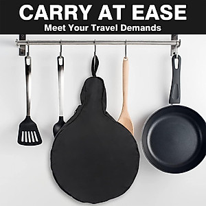 Cast Iron Skillet Bag, WITSTEP Frying Pan Storage Bag Fits 8/10/12 In Skillets Waterproof Camping Cast Iron Skillet Travel Carry Bag, Heavy Duty Skillet Pan Bag for Outdoors