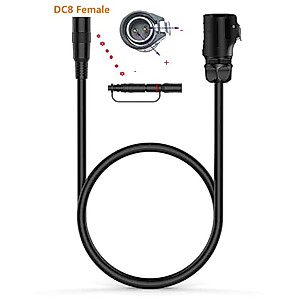 SolarEnz DC8mm to 2 Pin Power Industrial Circular Connector Solar Plug to DC7909 Connector Fit for 200W Solar Panel,Fit Forrest River RV Solar Ports,Grand Design RV's