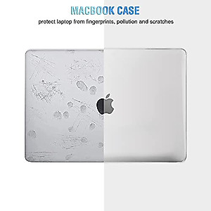 EooCoo Compatible with 2023 2022 M2 MacBook Pro 13 inch Case 2021-2016 Release M1 A2338 A2289 A2251 A2159 A1989 A1706 A1708 Protective Hard Case with Keyboard Cover, Screen Protector - Crystal Clear
