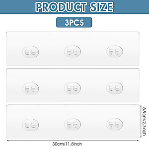 3 Pcs Shower Caddy Adhesive for Replacement No Drilling Shower Wall Caddy Hooks Corner Shower Caddy Adhesive Replacement Strong Sticker Hooks for Soap Holder,Bathroom Storage Shelves and Kitchen Racks