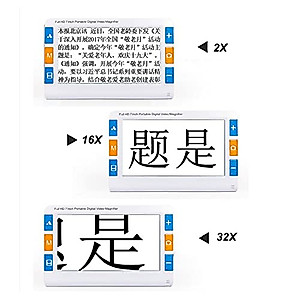 Portable Video Magnifier, 7.0in Handheld Autofocus Dual Lens Digital Magnifier,2X to 32X Magnification 26 Color Modes Reading Aids,Electronic Video Magnifier for Reading Books(White)