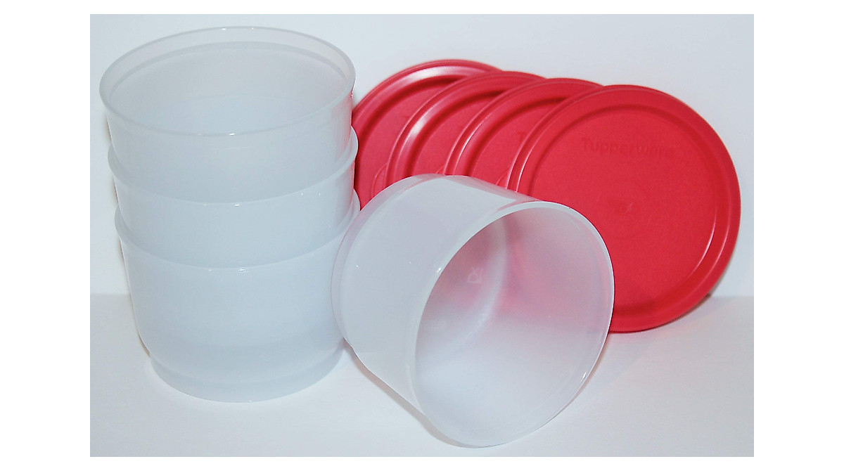 Tupperware Snack Cup Set – 4 Airtight Containers