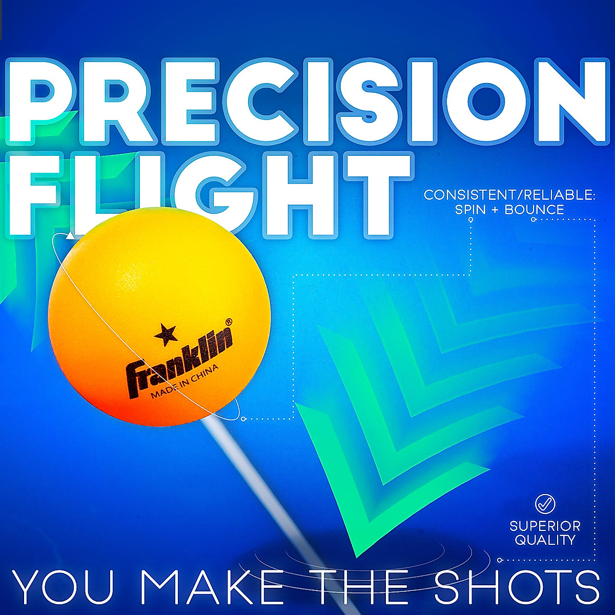 Franklin Sports Ping Pong Balls - Official Size + Weight Orange 40mm Table Tennis Balls - One Star Professional Ping Pong Balls - Durable High Performance Ping Pong Balls - Orange - 6 Pack