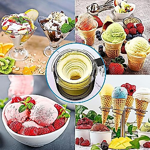 EVANEM 2/4/6PCS Creami Deluxe Pints, for Ninja Creami Deluxe,16 OZ Ice Cream Pint Airtight and Leaf-Proof Compatible NC301 NC300 NC299AMZ Series Ice Cream Maker,Pink+Blue-6PCS