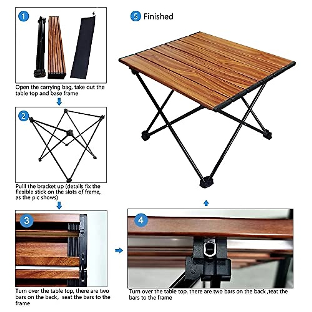 DOUBAO Portable Ultralight Small Mini Camping Folding Table with Aluminum Alloy for Camp Fishing Travel and Hiking
