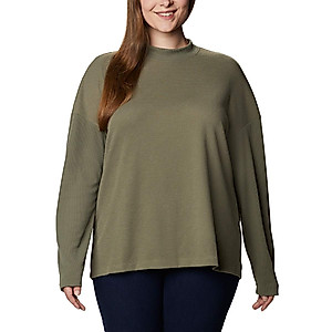 Columbia Women's Pine Street Long Sleeve Knit Stone Green
