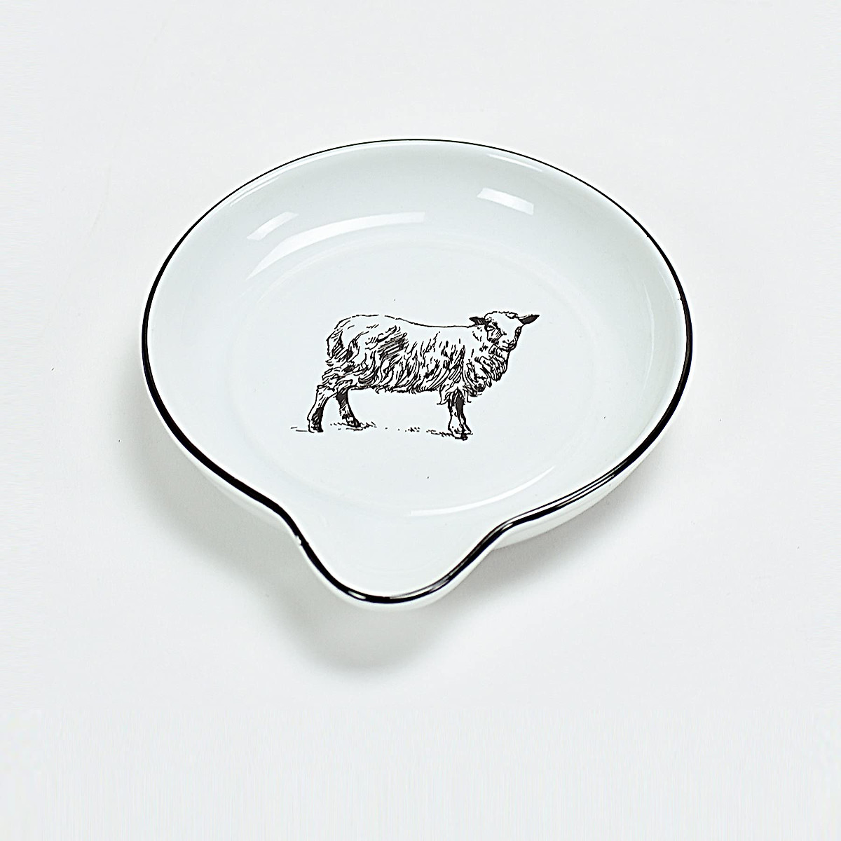 Omniware Farmhouse Porcelain Sheep Spoon Rest