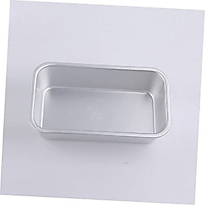 UPKOCH 5pcs Mini Loaf Pans with Lids Cupcake Mold Spring Stencils Steel Loaf Pan Baking Loaf Bread Tray Kitchen Supplies Household Baking Plate Non Stick Pan Toast Small Bread Silver Oven