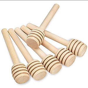 Aeyistry 10 Pieces 3 Inch Mini Honey Dipper Stick for Birthday Wedding Christmas Party Favor DIY Gift Crafting