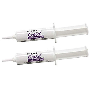 2 Tubes Invict Gold Cockroach German Roach Control Gel Bait w/Plunger (35 Gram per Tube)
