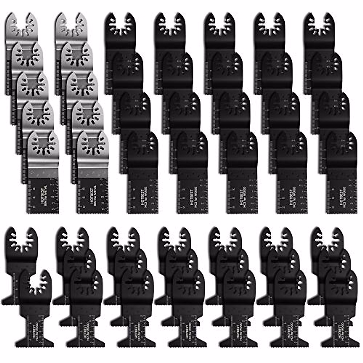 50 Pack Wood/Bi-Metal Oscillating Saw Blades Quick Release Blade Kit for Porter Rockwell Cable Black & Decker Bosch Craftsman Dremel Chicago