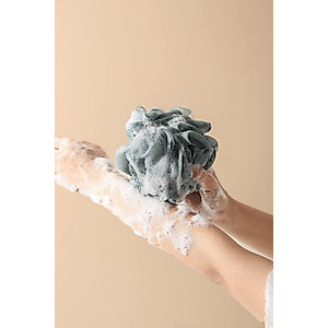 Shower Bath Loofah Sponge Shower Ball Body Scrubber Exfoliator - Set of 3