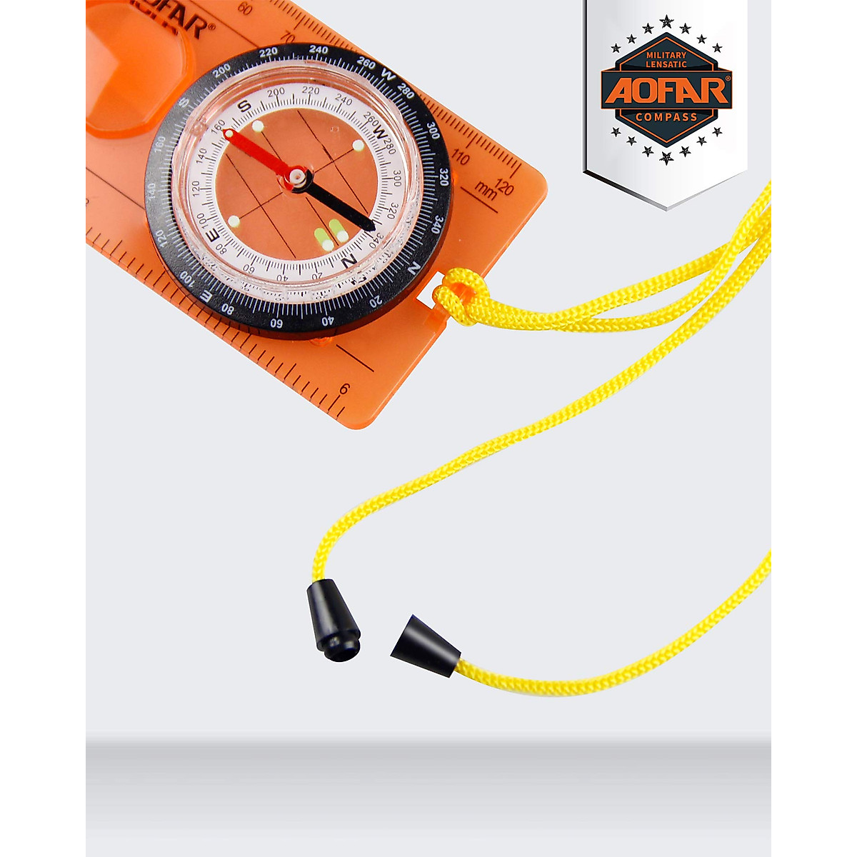 AOFAR Orienteering Compass AF-5C for Hiking, Boy Scout Compass for Kids - Professional Field Compass for Map Reading,Navigation and Survival Lightweight - Mini Camping Compass