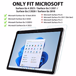 MoKo 2Pack PET Matte Screen Protector for Microsoft Surface Go 10.5 inch (2018/2020/2021/2023), Write, Draw and Sketch with Surface Pen, Anti Glare