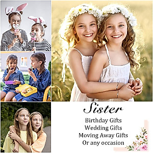 Jeka Sister Bracelets for 2, Sister Gifts from Sister, Matching Bracelets Best Friends Friendship Love Knot Distance Bracelet Birthday Gifts for 2 Younger Sister Teen Women