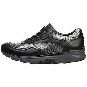 SANO by Mephisto Women's Volodia Walking Shoe,Black Smooth/Light Grey Queen/Dark Grey Ice,6.5 M US