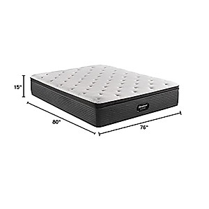 Beautyrest Silver BRS900 15 inch Plush Pillow Top Mattress, King, Mattress Only