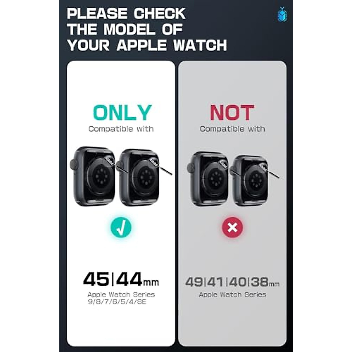 SUPCASE [Unicorn Beetle Pro] Designed for Apple Watch Series 7/6/SE/5/4 [45/44mm], Rugged Protective Case with Strap Bands (RoseGold)