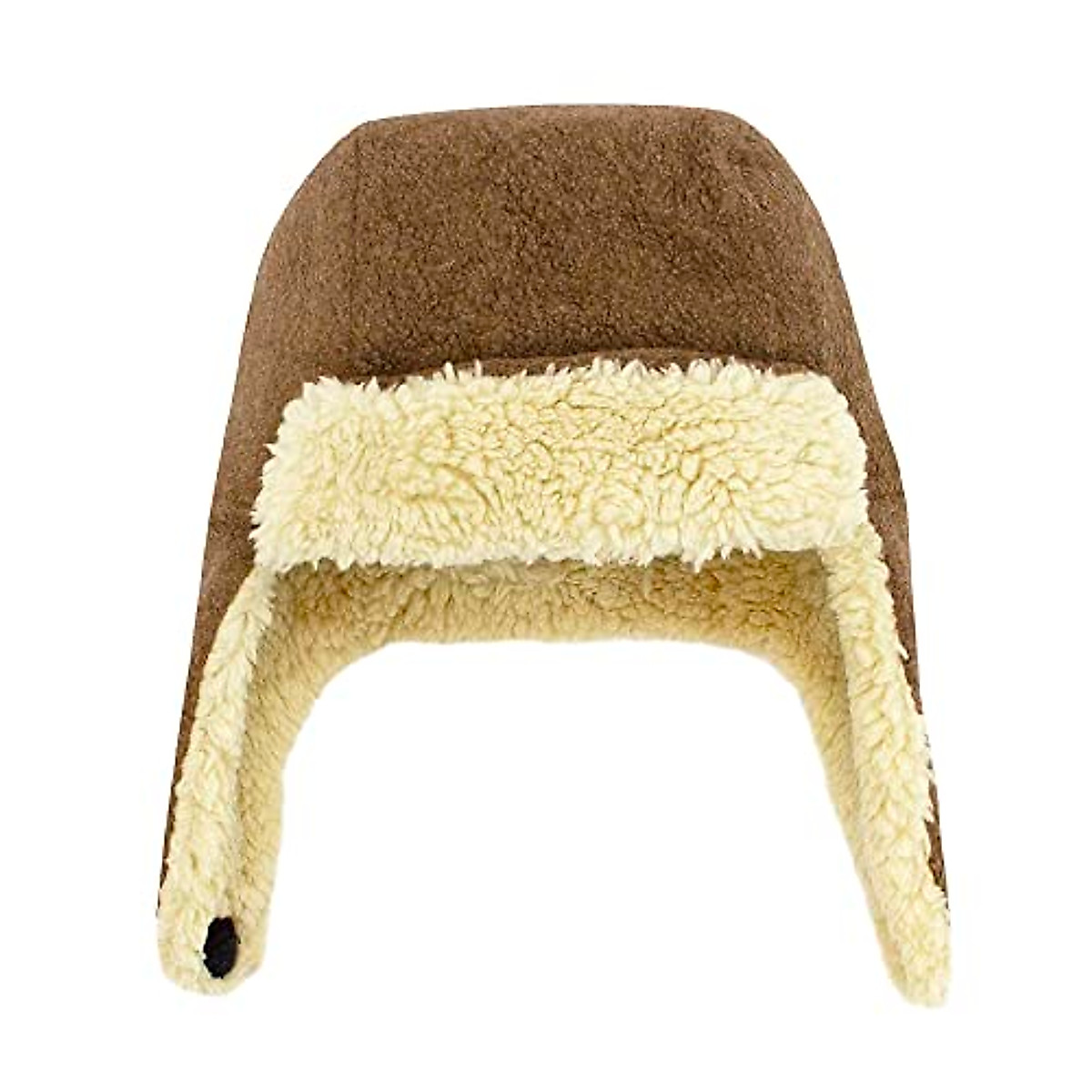 Zutano Cozie Fleece Unisex Toddler and Baby Trapper Hat, Cold-Weather Hat for Little Boys and Girls, Mocha Heather, 6 Months