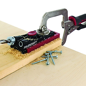 Milescraft 7336 Pocket Jig 200XCJ - Pocket Hole Bundle with Double Barrel Pocket Hole Jig, Single Barrel Pocket Hole jig, 2" Face Clamp, And Accessories Needed With Any Pocket Hole Project