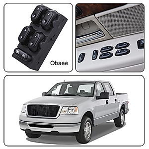 Power Master Window Switch, Compatible with 2004-2008 Ford F150, 2003-2006 Ford Expedition, 2003-2008 Crown Victoria, Lincoln Mark LT, Mercury Grand Marquis and Marauder, OE 5L1Z14529AA 901339