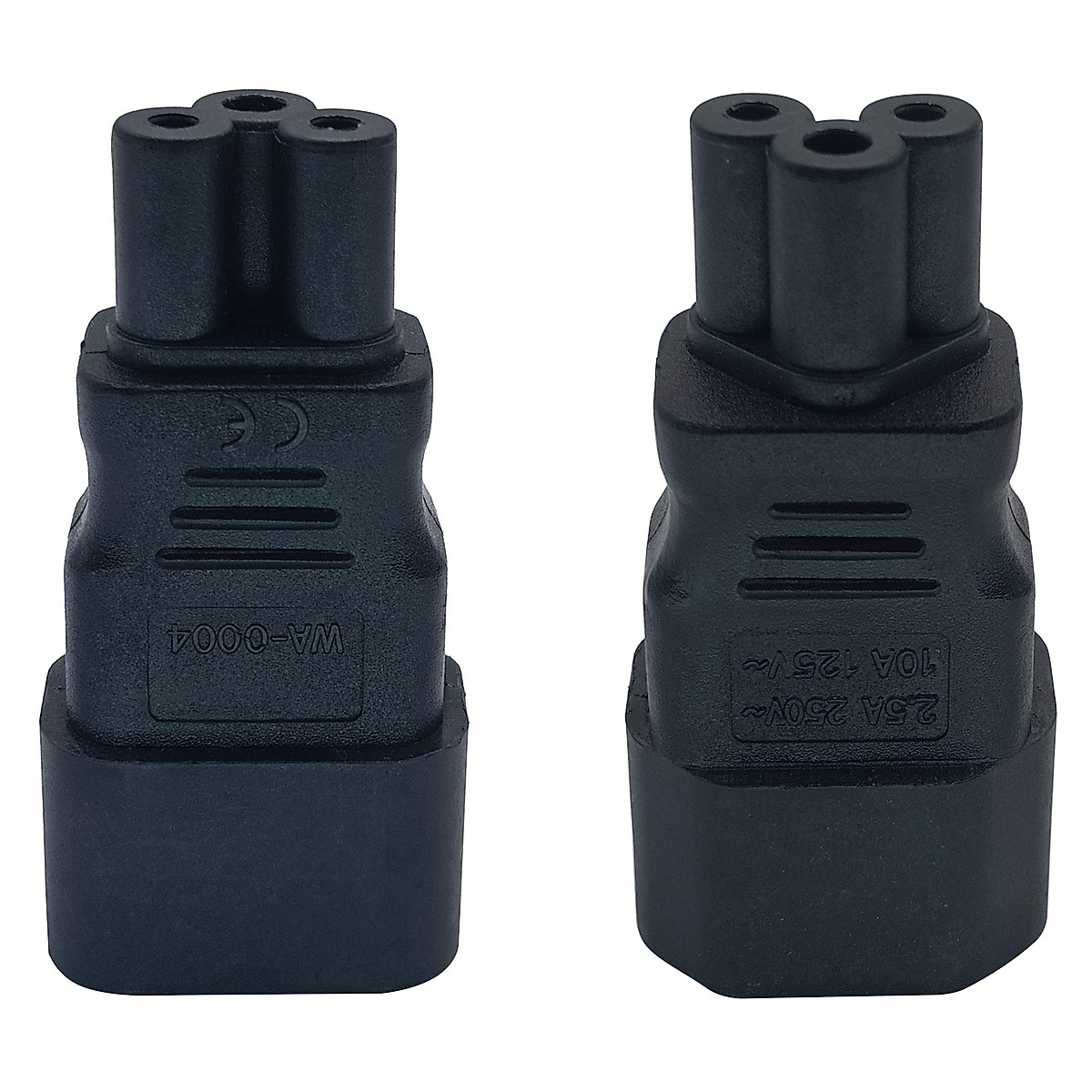 AAOTOKK IEC 320 C14 to C5 AC Adapter, 10A 125V IEC 3Pole Male to Mickey Mouse 3Pole Female Power Adapter,C5 to C14 AC Converter for Mickey Mouse Laptop Receptacle Converter (2 Pack-C5 to C14)