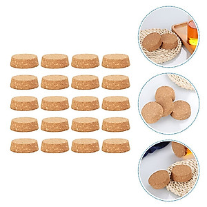 Housoutil 25Pcs Wine Bottle Cork Stoppers Sealing Covers Soft Wood Corks Large Wooden Tapered Cork Plugs Replacement for Wine Beer Bottle Crafts （ 5.3cm*4.7cm*1.7cm）