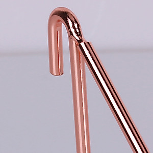 Simmer Stone Wall Grid Shelf, Wire Metal Hanging Rack for Wall Display & Storage, Size 11.8x4.3x4.7 inch (LxWxH), Rose Gold