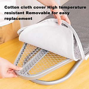 Tabletop Iron Board with Ironing Guard, Portable Ironing Board with Iron Rest, Foldable Mini Ironing Board with Heat-Resistant Cover and Cotton Pads（37×12.4in） (Black)