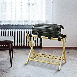Casual Home Luggage Rack, Natural (New)