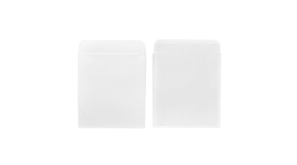 Self-Adhesive Library Card Pockets - 100 Pack for Schools & Libraries