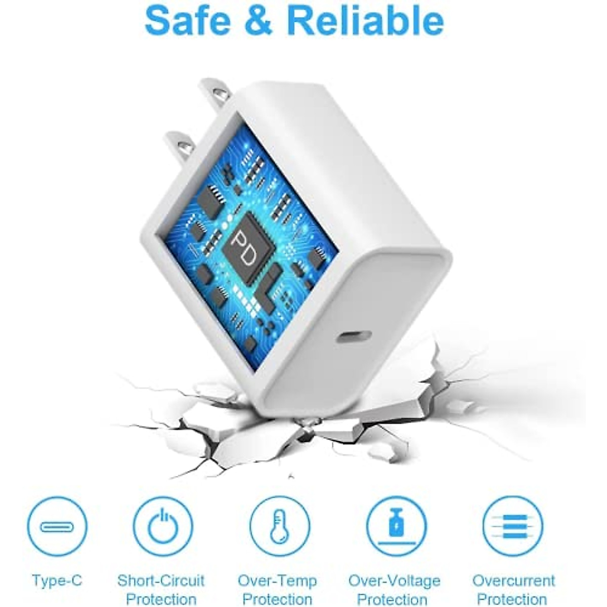 [3 Pack] Sehonor 20W USB C Fast Charger Block,iPhone Fast Charger PD 3.0 USB Type C Wall Charger Power Adapter for iPhone 14/iPhone 13/13 Pro/Pro Max/13 Mini/iPhone 12/11, iPad Pro,Pixel and Samsung