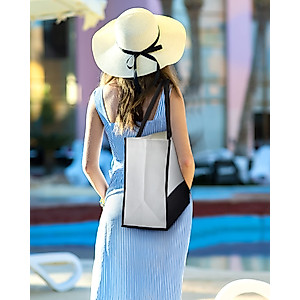 Reginary 6 Set Canvas Tote Bag for Women DIY Initial Beach Tote Bag with Handle Scarf Large Personalized Canvas Beach Bag Handbag for Mother Teacher Friends Bridesmaids Bride Wedding Birthday Gifts