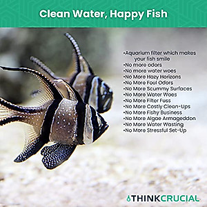 Think Crucial Replacement Aquarium Canister Filters - Compatible with Cascade 700, 1000, CCF2UL & CCF3UL (16 Pack)