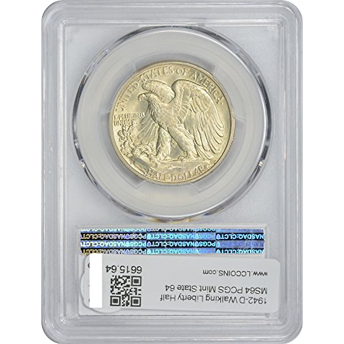 1942-D Walking Liberty Half Dollar, MS64, PCGS